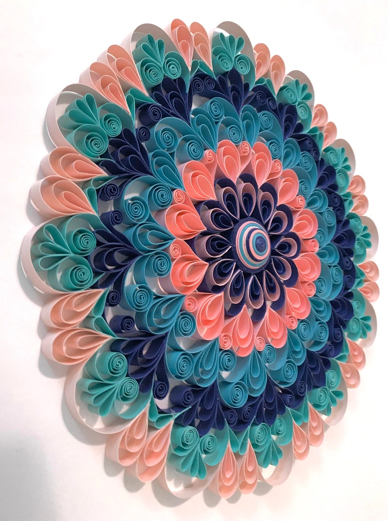 Quilling Wall Art: Handmade Paper Mandala, Modern Home Decor Handamde ...