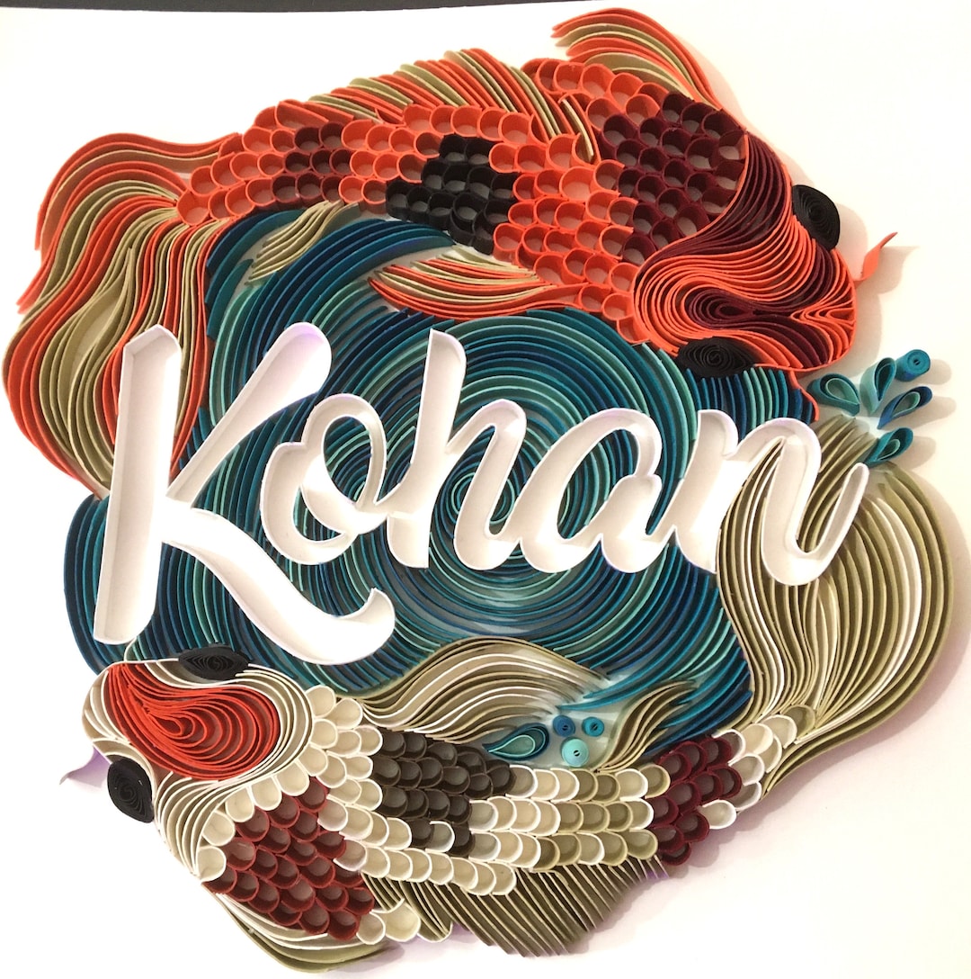Custom Quilling Paper Art: 3D Name Sign, Framed Wall Decor Handamde ...