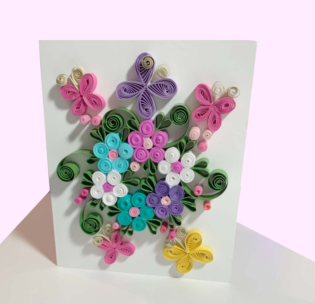 Garden Quilling Card, Wall Art, Personalized Gift, Paper Quilling ...