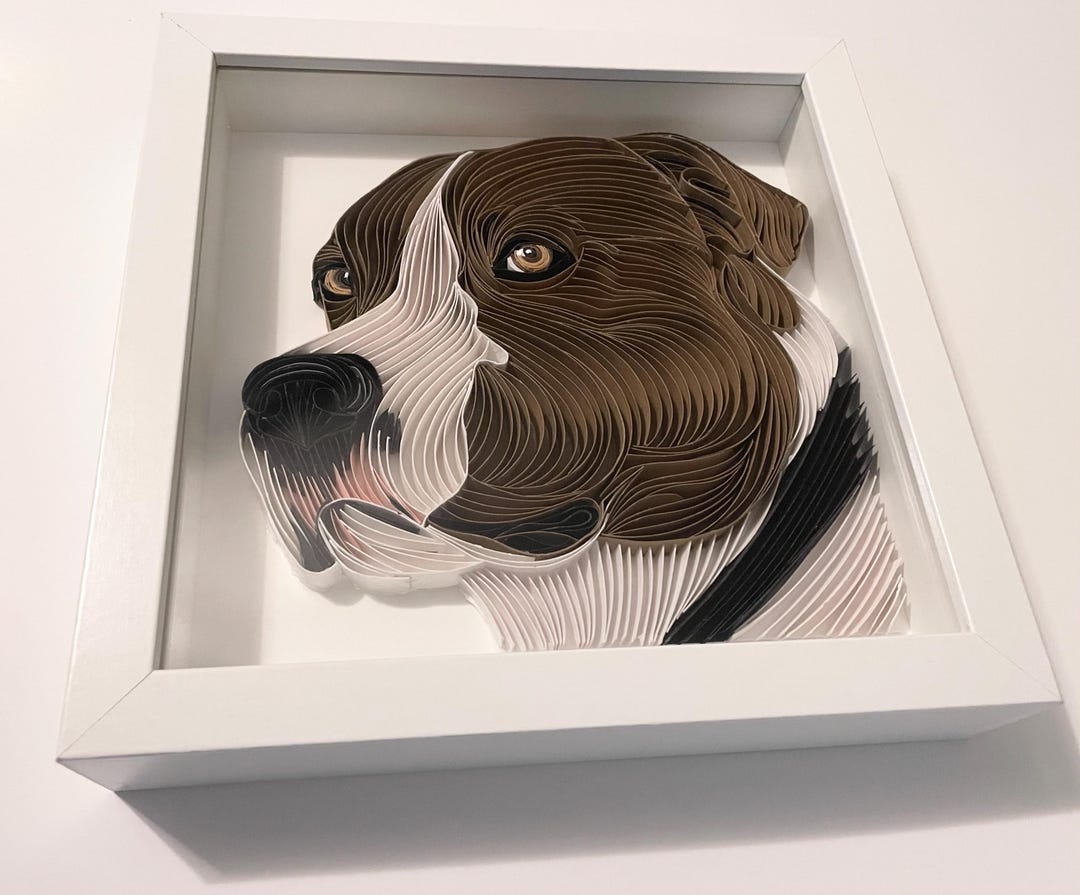 Custom Pet Portrait, Custom , Quilling Dog, Paper Quilling Art ...