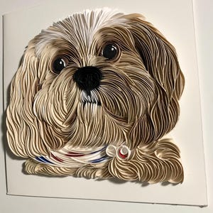 Custom Pet Portrait From Photo, Personalized Quilling Pet Art, Unique ...