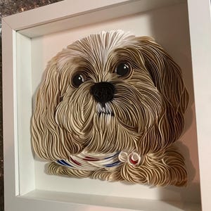 Custom Pet Portrait From Photo, Personalized Quilling Pet Art, Unique ...