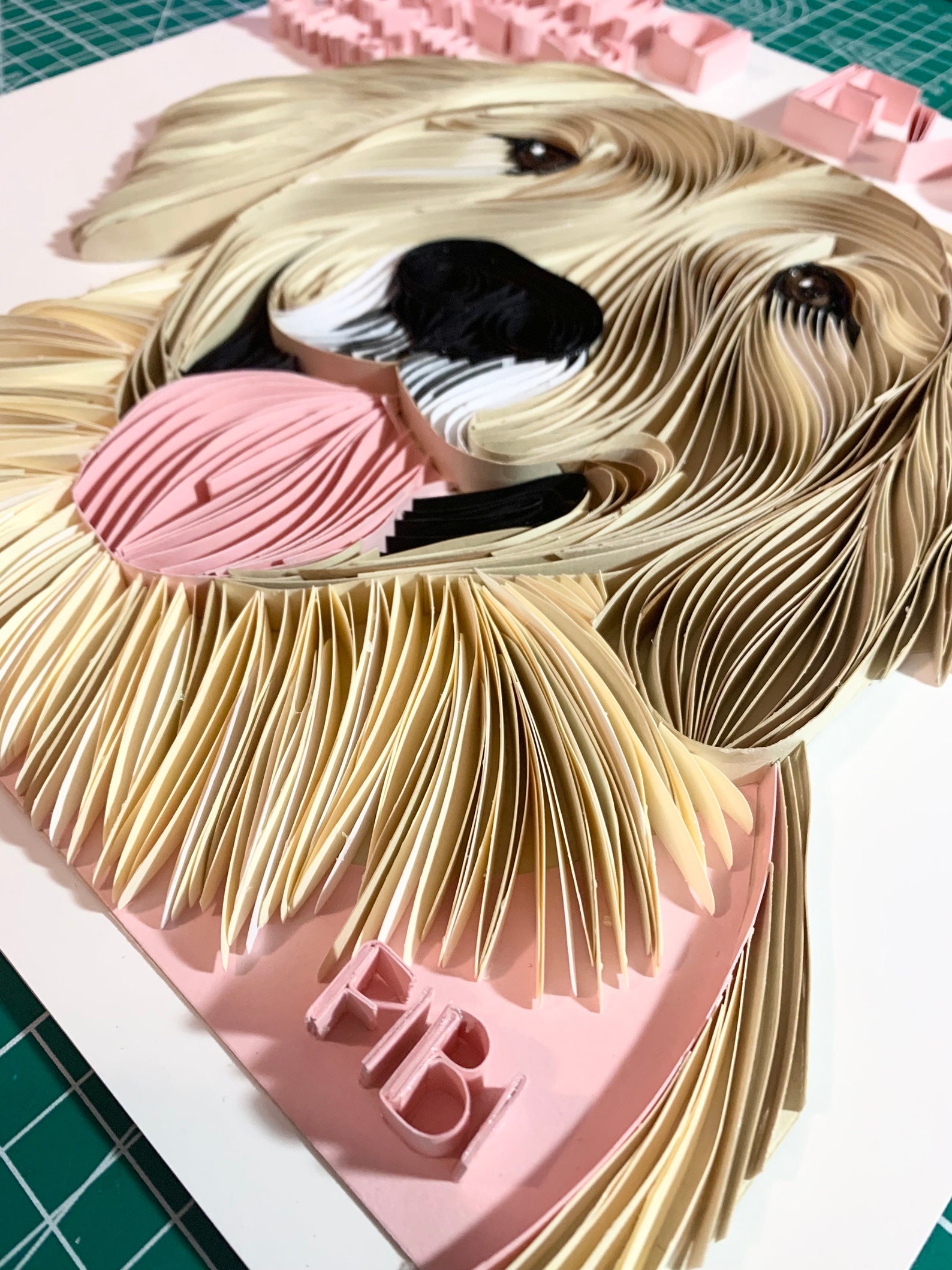 Custom Quilling Portrait: Handmade Paper Art, Dog Memorial Gift ...