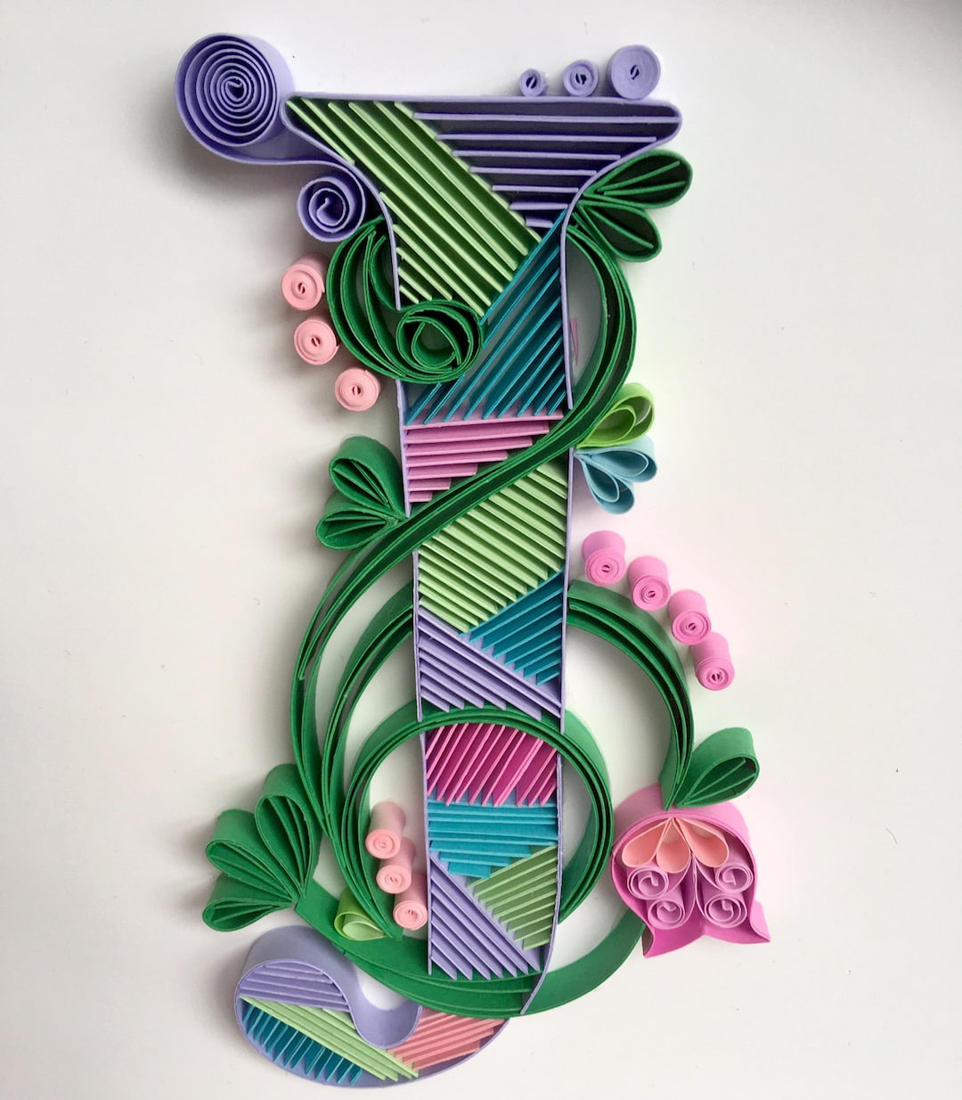 Custom Quilling Art: Personalized Paper Initial, Handmade Home Decor ...