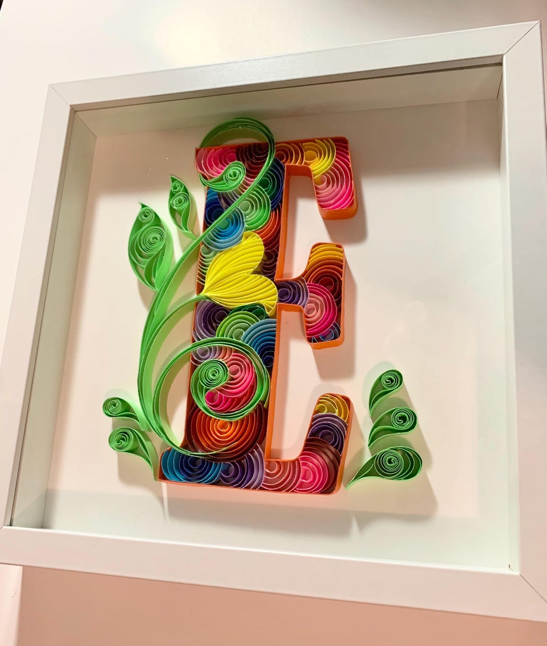 Custom Quilling Art: Personalized Paper Initial, Handmade Home Decor ...