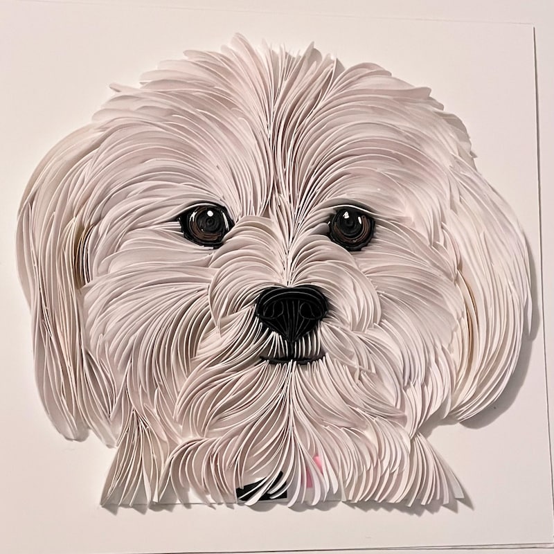 Quilled Dog - Etsy
