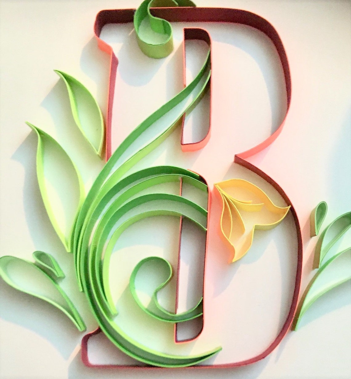 Quilling Letter B Template Quilling Art Colorful Letter B - Etsy Canada