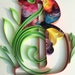 Quilling Letter B Template, Quilling Art, Colorful Letter B - Etsy Canada