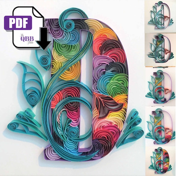 Paper Quilling Letter Template - Etsy
