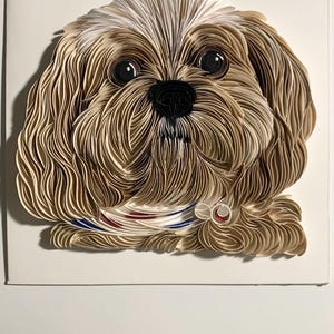 Custom Pet Portrait From Photo, Personalized Quilling Pet Art, Unique ...