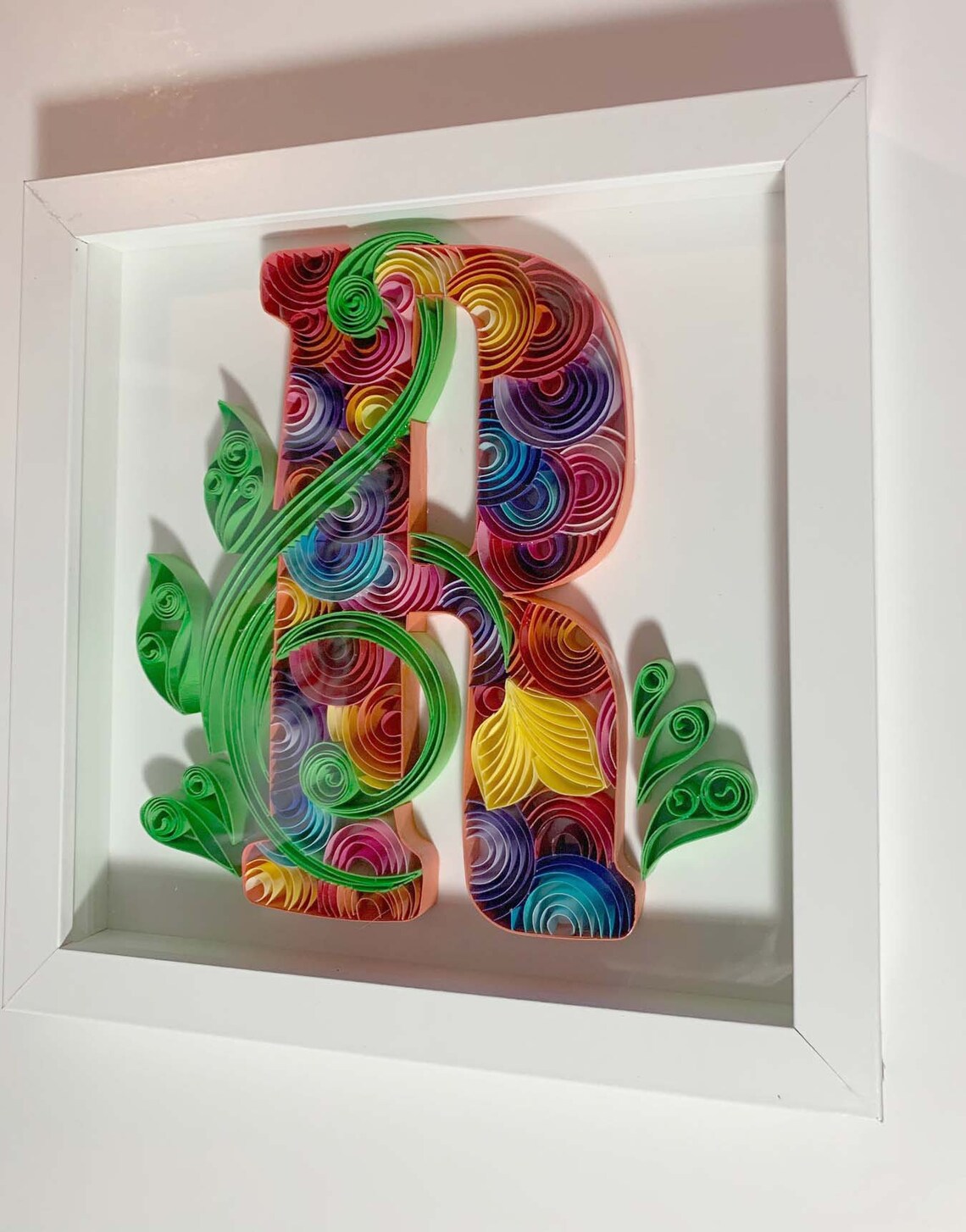 Custom Quilling Art: Personalized Paper Initial, Handmade Home Decor ...