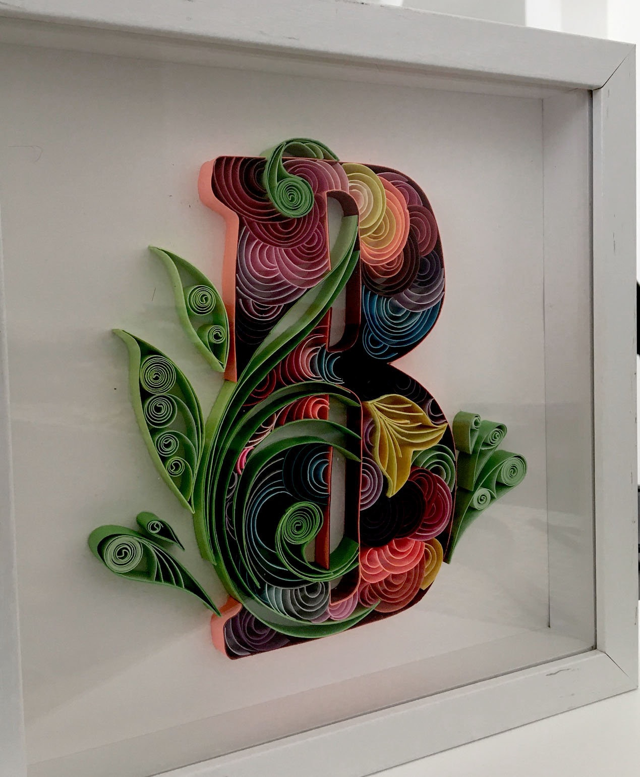 Custom Quilling Art: Personalized Paper Initial, Handmade Home Decor ...