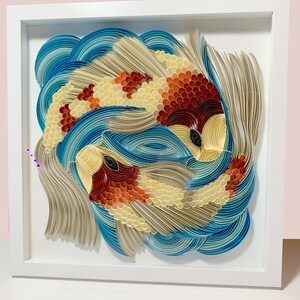 Japanese Fishes, Custom Design, Quilling Artwork, Cut Cutting, Creative ...