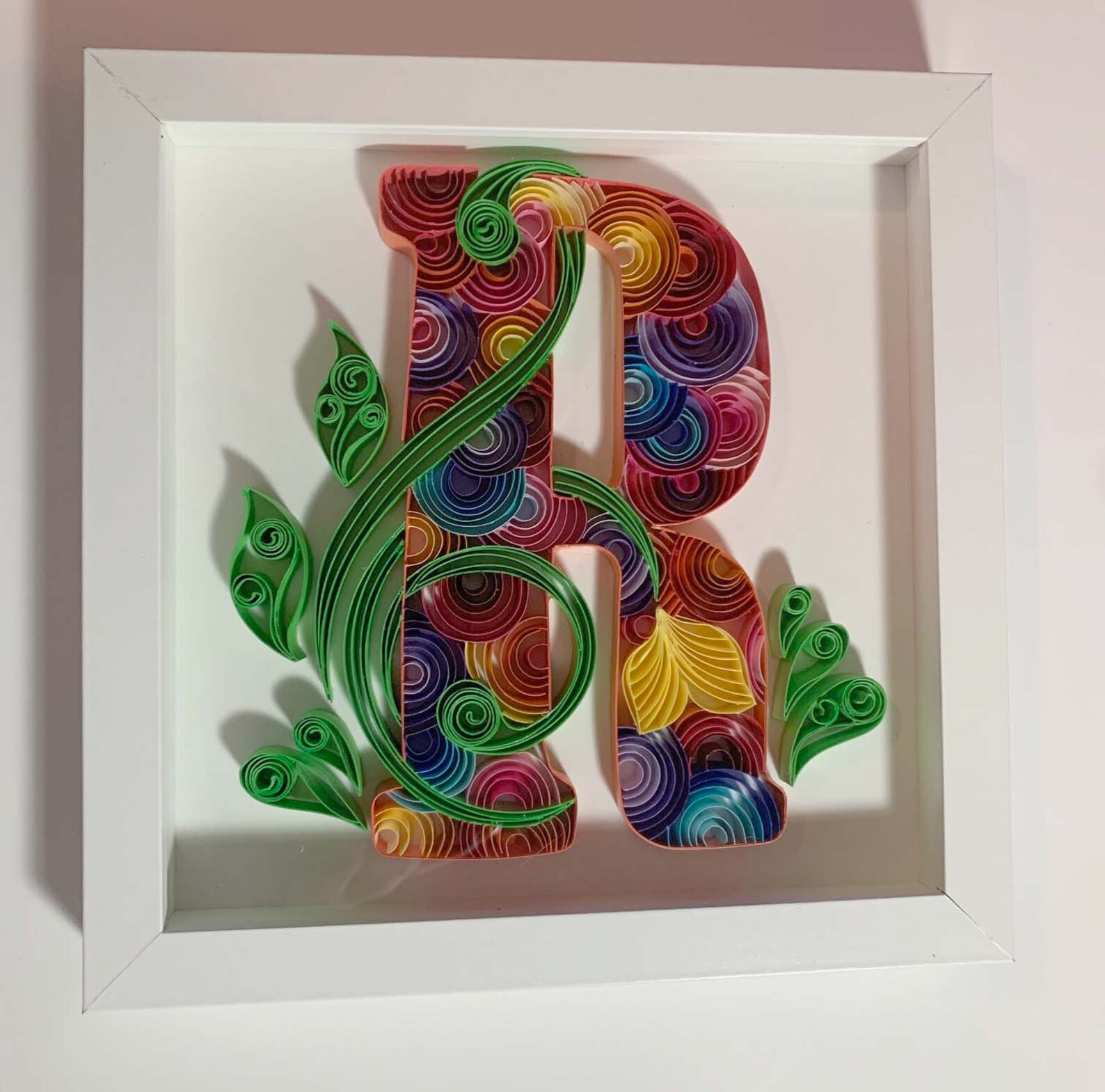 Custom Quilling Art: Personalized Paper Initial, Handmade Home Decor ...