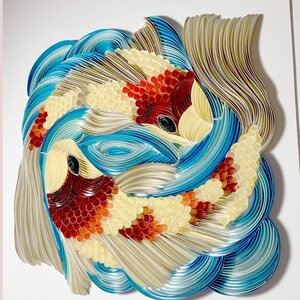 Japanese Fishes, Custom Design, Quilling Artwork, Cut Cutting, Creative ...