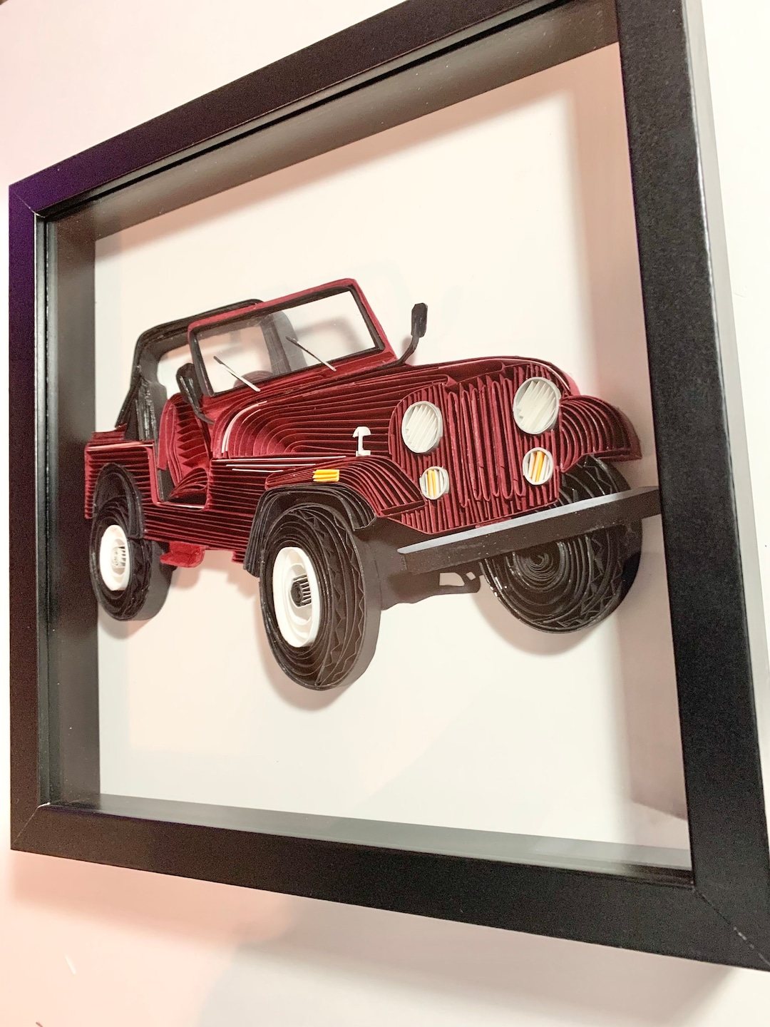 Handmade Quilling Paper Art, Framed Jeep, Car Lover Gift - Etsy