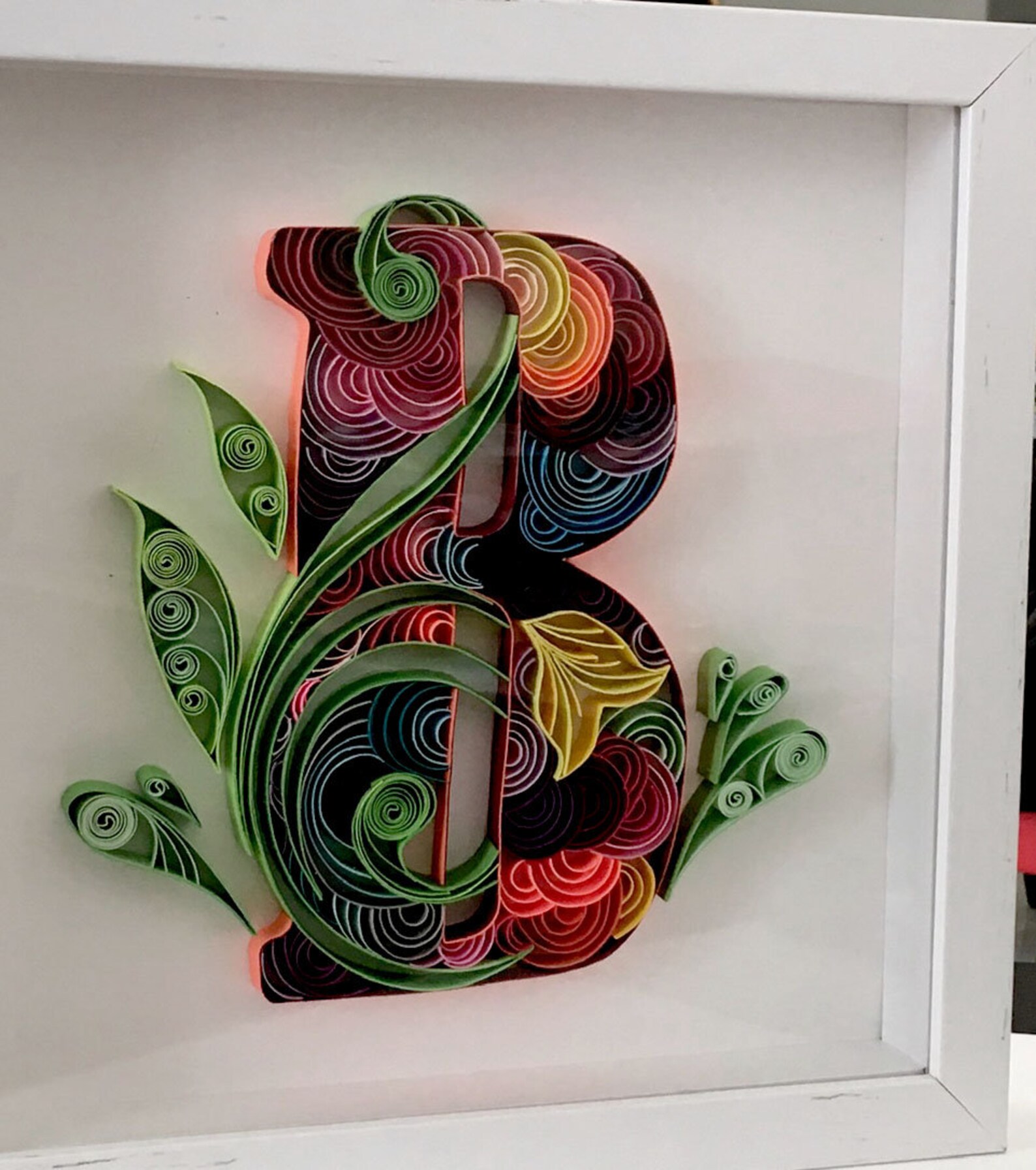 Custom Quilling Art: Personalized Paper Initial, Handmade Home Decor ...