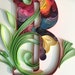 Quilling Letter B Template, Quilling Art, Colorful Letter B - Etsy Canada