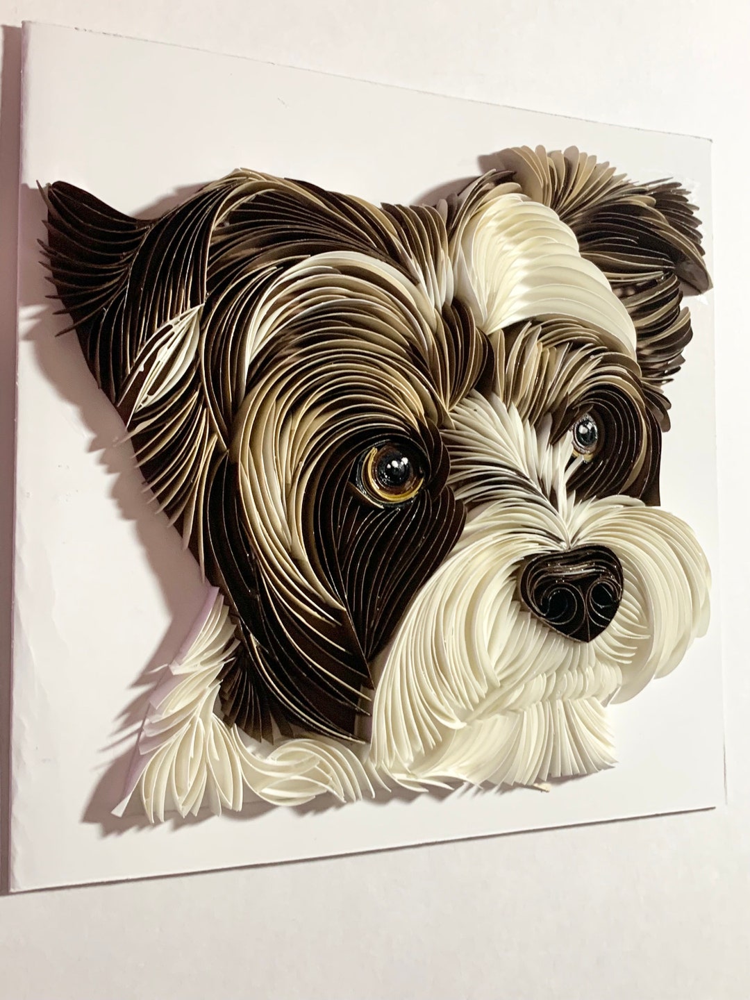 Custom Pet Portrait, Custom , Quilling Dog, Paper Quilling Art ...