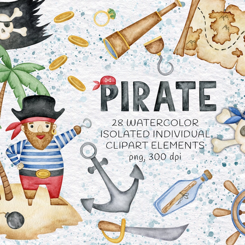 Pirate Clipart - Etsy
