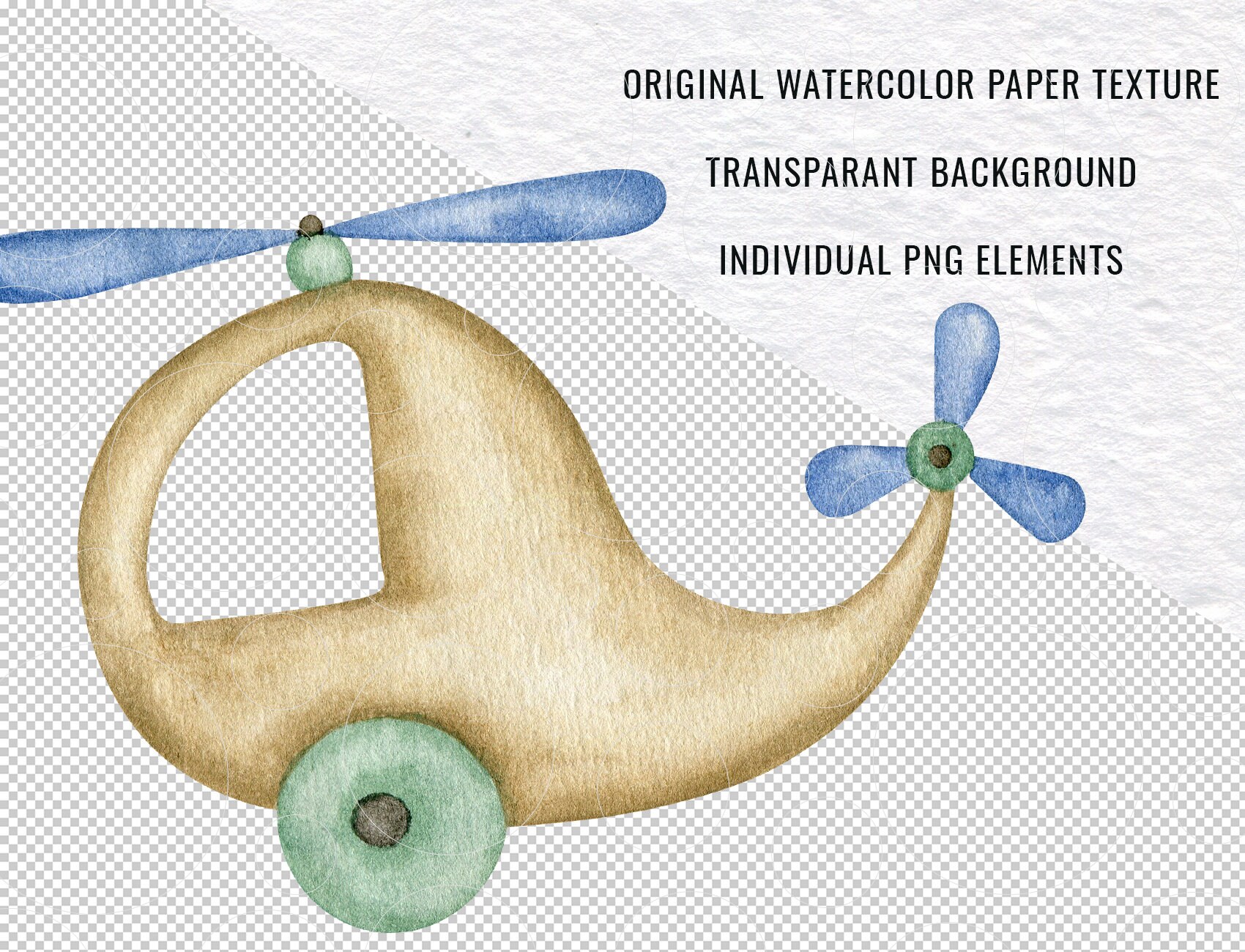 Baby Boy Toys Watercolor Clipart Elements Collection. Baby Shower.kids ...