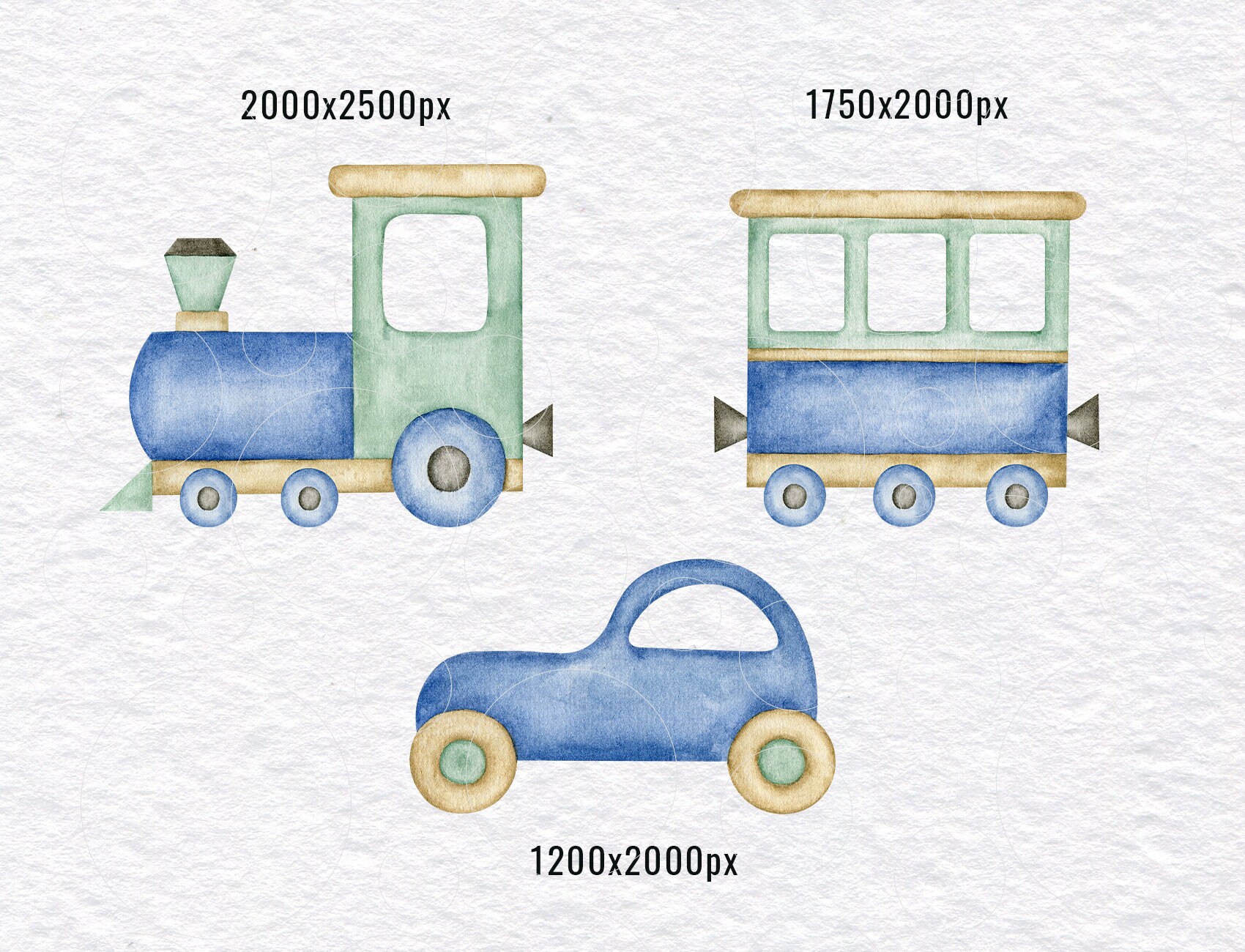 Baby Boy Toys Watercolor Clipart Elements Collection. Baby Shower.kids ...