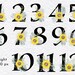 Watercolor Numbers Clipart, Sunflower Numbers, Floral Number Clipart ...