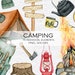 Watercolor Camping Clipart / Hand Drawn Elements / Forest | Etsy