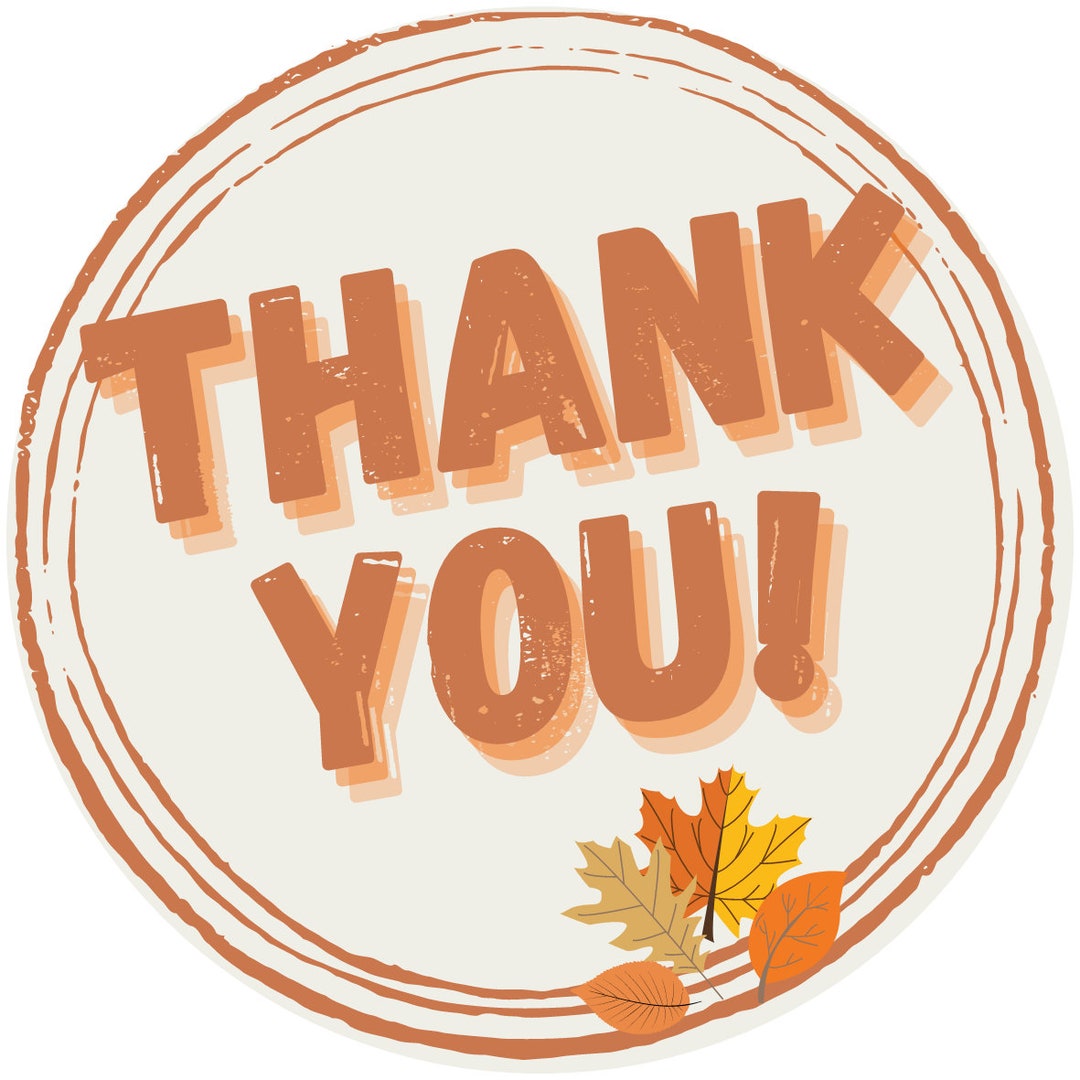 Thank You Sticker - Etsy
