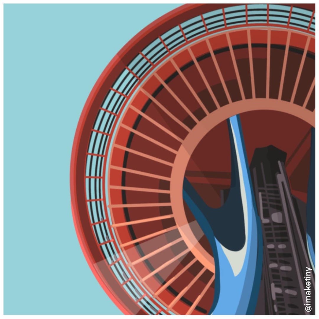 Seattle Space Needle Vinyl Sticker (waterproof) - Etsy