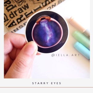 Starry Eyes Ocean Eyes Optometry / Ophthalmology Vinyl Sticker Unique ...