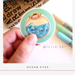 Starry Eyes Ocean Eyes Optometry / Ophthalmology Vinyl Sticker Unique ...