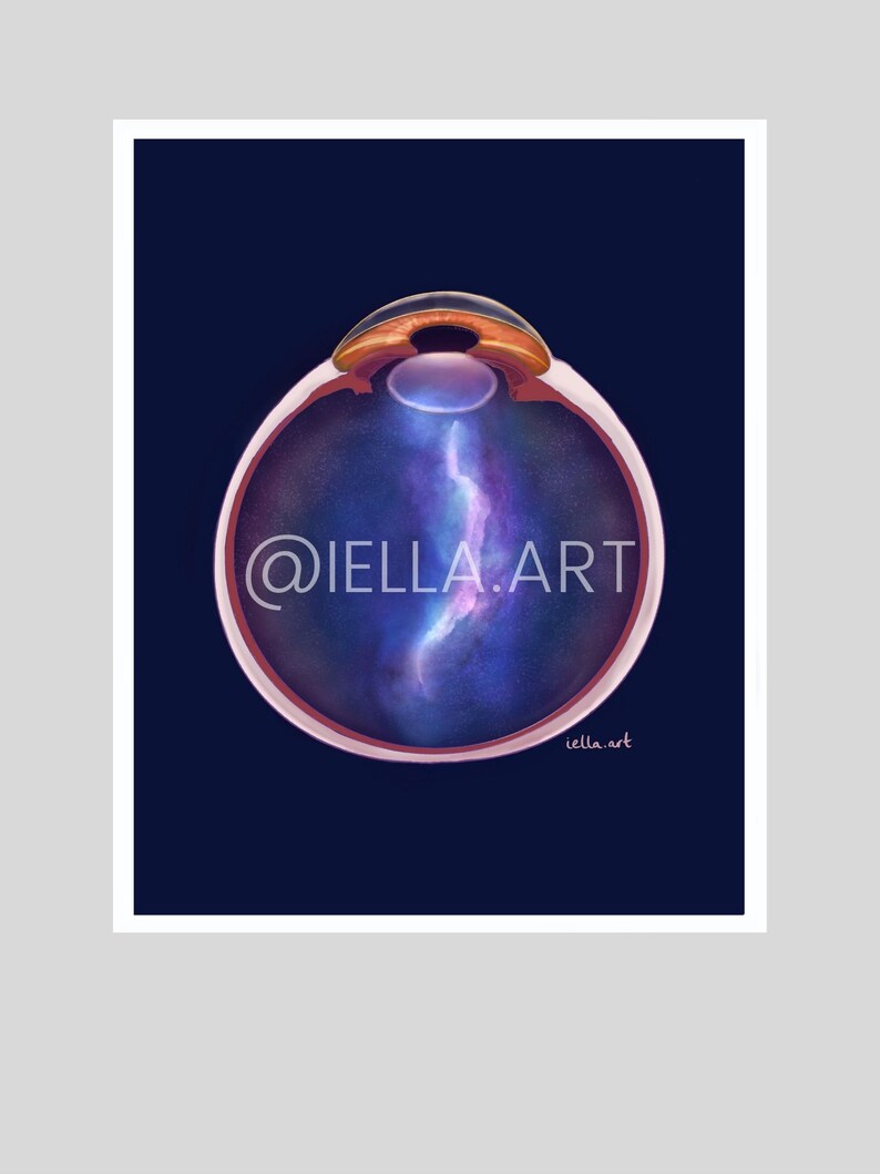 Starry Eyes Print Optometry / Ophthalmology Print Unique Eyeball Art - Etsy
