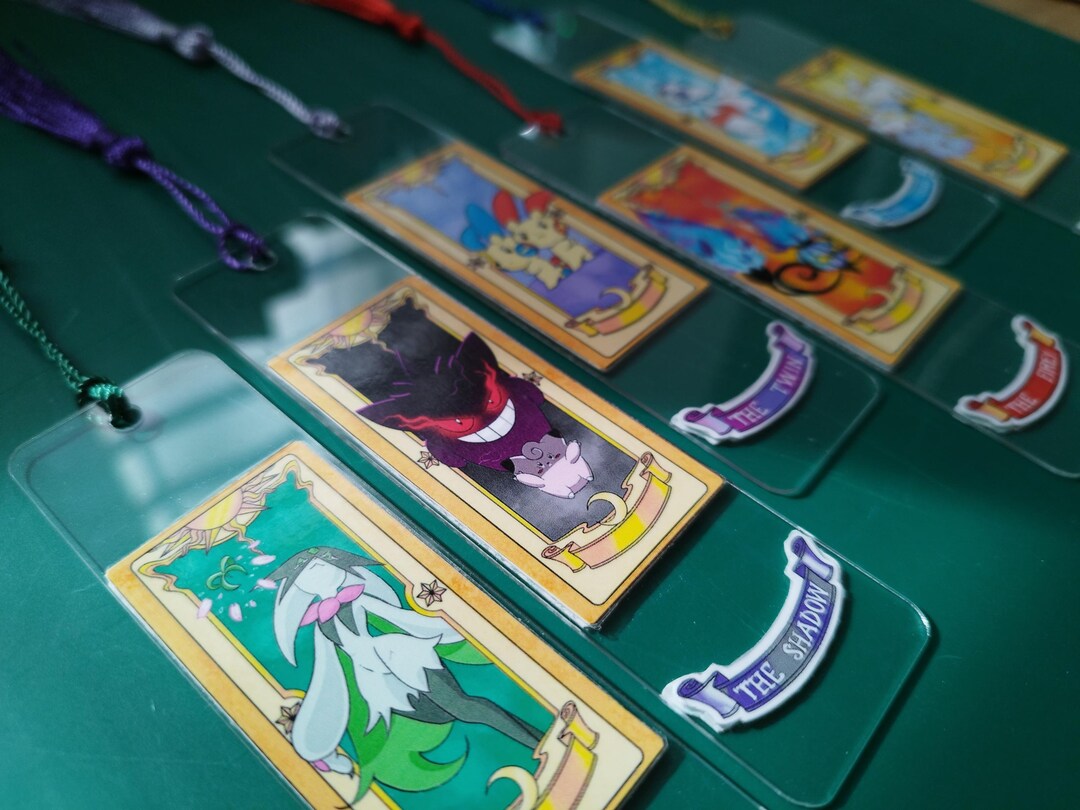 Pokemon Cardcaptor Sakura Gengar Bookmark | Vinyl Cards | Gift | Book ...