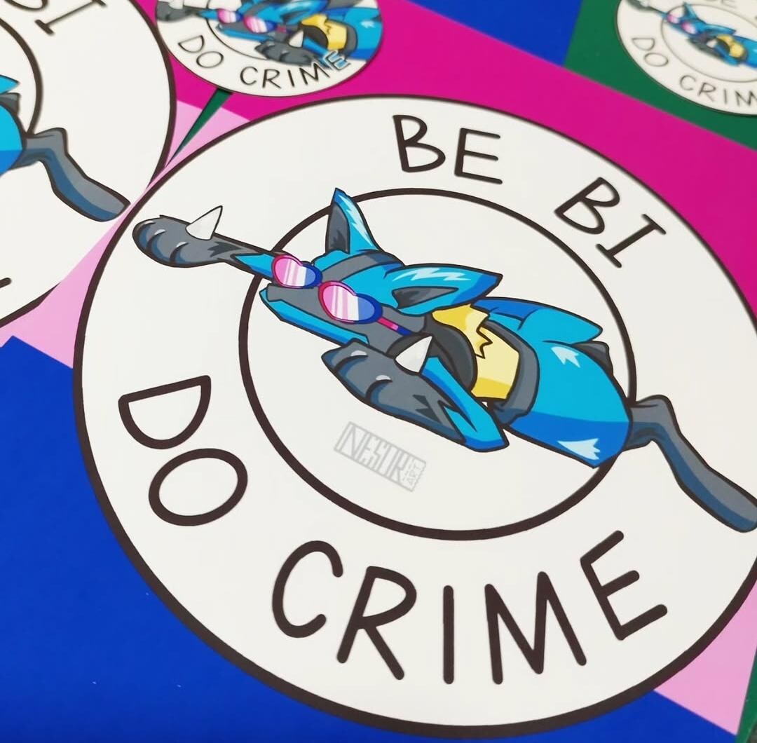 Lucario Bisexual Pride Pokemon Print | Cozy Decoration | Video Game ...