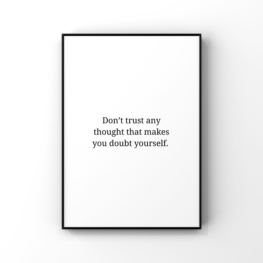 Self Doubt Digital Printable, Instant Download - Etsy