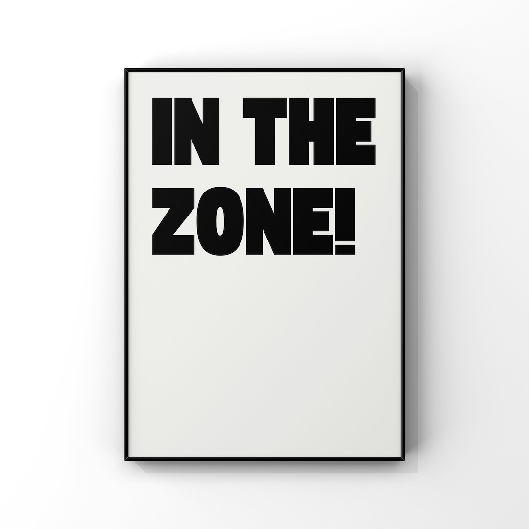 In the Zone Digital Printable Instant Download - Etsy