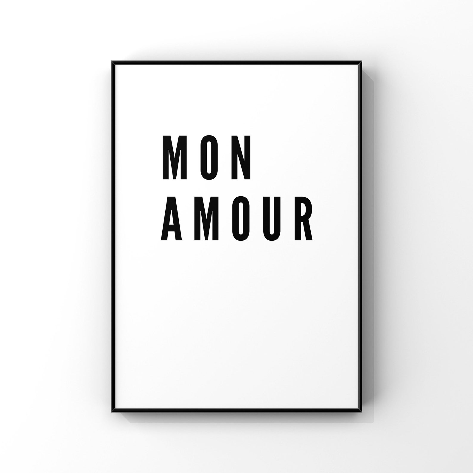 Mon Amour Digital Printable Instant Download Words, Typography, French ...