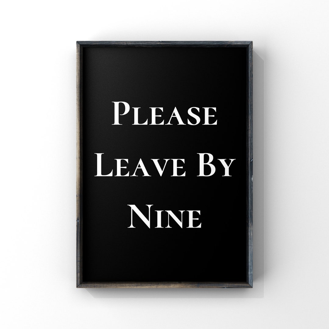 Please Leave by Nine Digital Printable Instant Download - Etsy