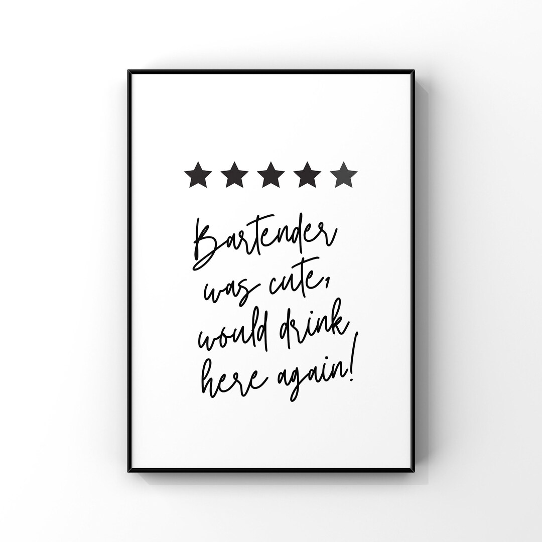 Bartender - White - Digital Printable - Instant Download - Cocktails ...