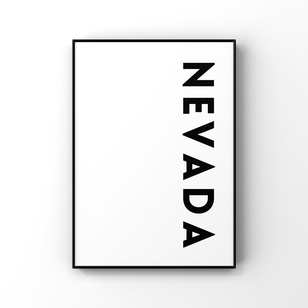 Nevada - Digital Printable Home Decor Sign - Instant Download - State ...