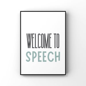Speech Room Decor -digital Printables Instant Downloads. Therapy, Decor ...