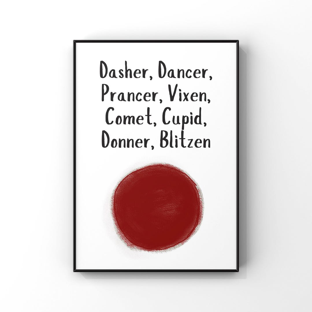 Rudolph Digital Printable Instant Download Christmas Decor Reindeer - Etsy