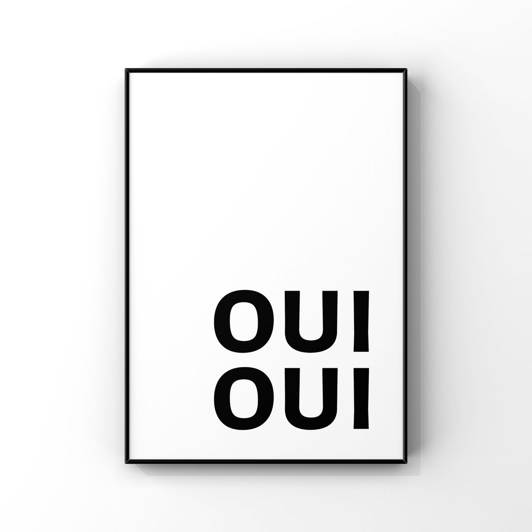 Oui Oui Digital Printable - Instant Download - Etsy