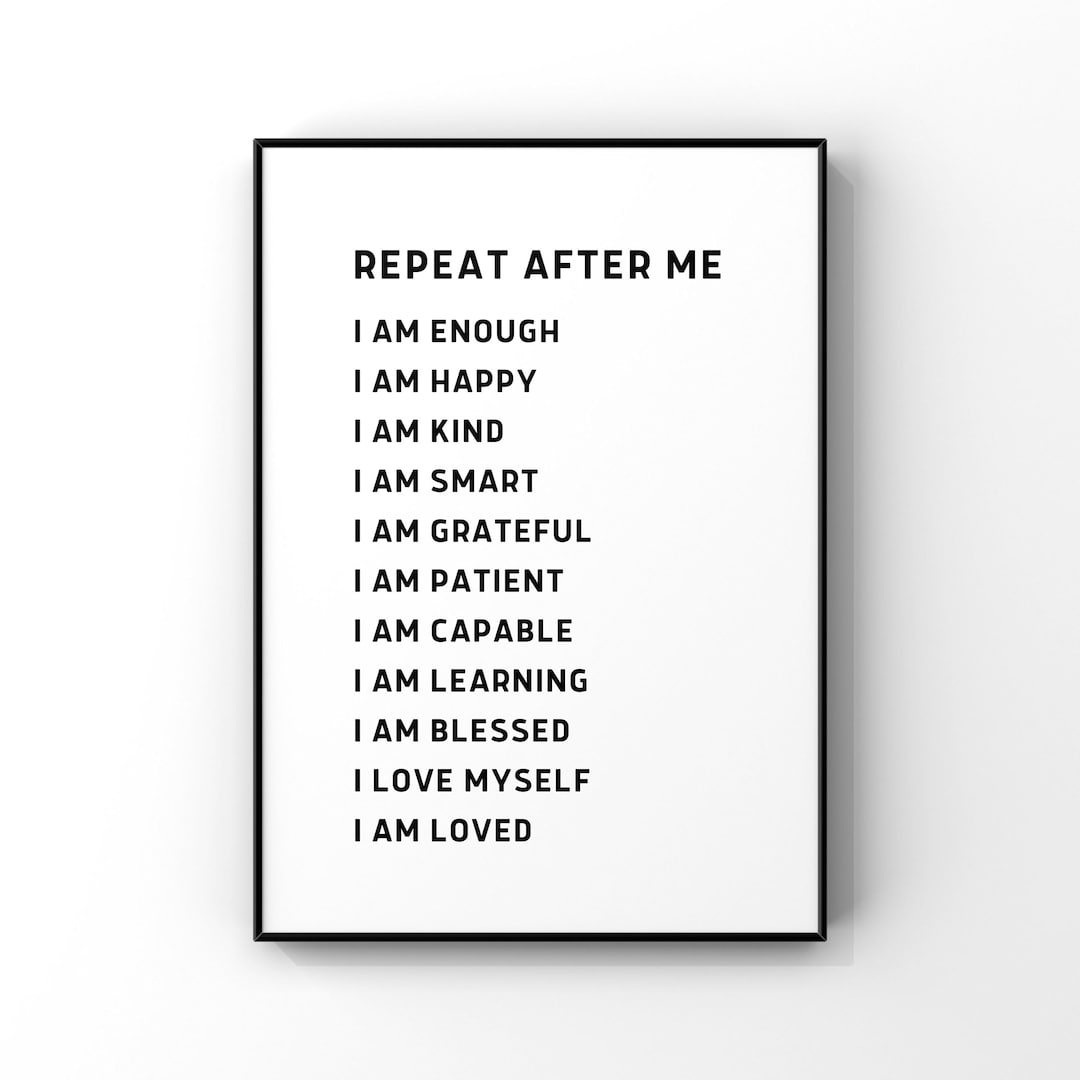 Repeat After Me - Digital Printable - Instant Download - Daily ...