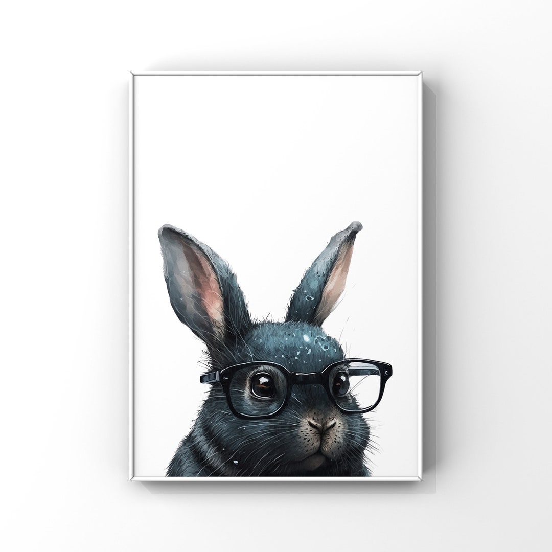 Bunny Glasses - Black - Digital Printable - Instant Download - Etsy
