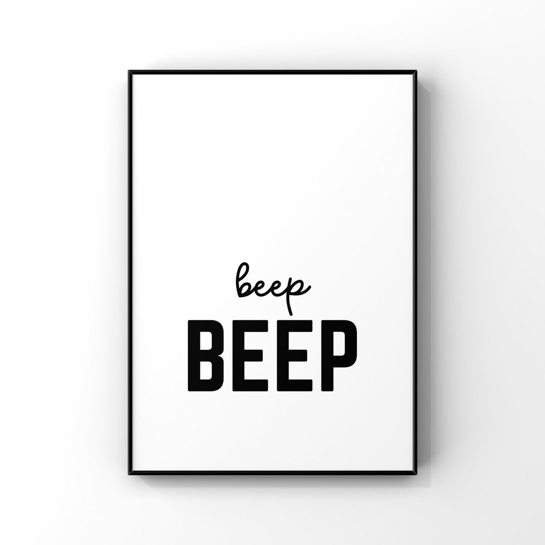 Beep Beep Kids Decor Print (digital Download) - Etsy