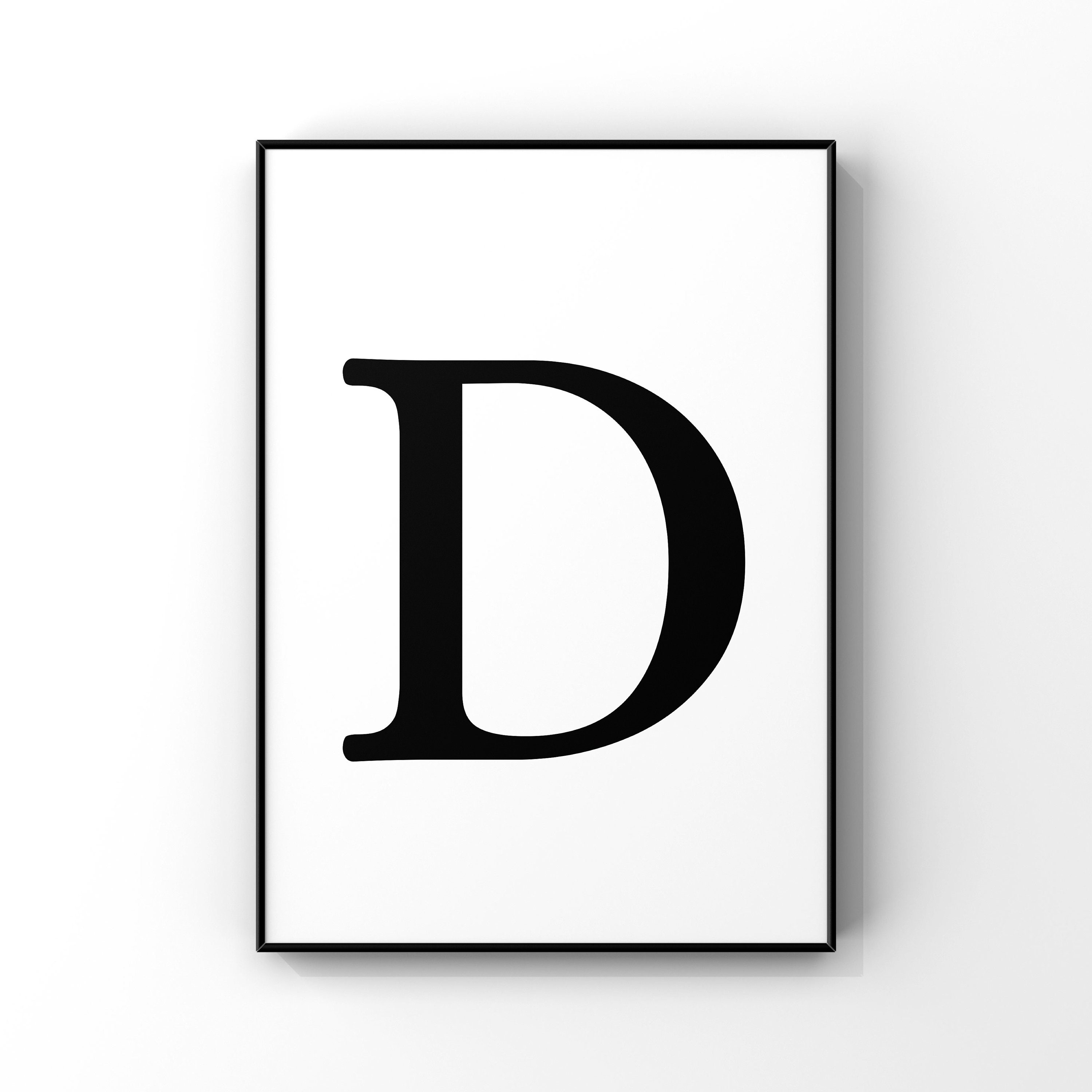 Monogram D Digital Printable Instant Download - Etsy