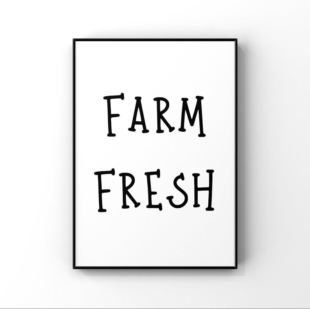 Farm Fresh 8x10 Inch Cardstock Print - Wall Decor - Etsy