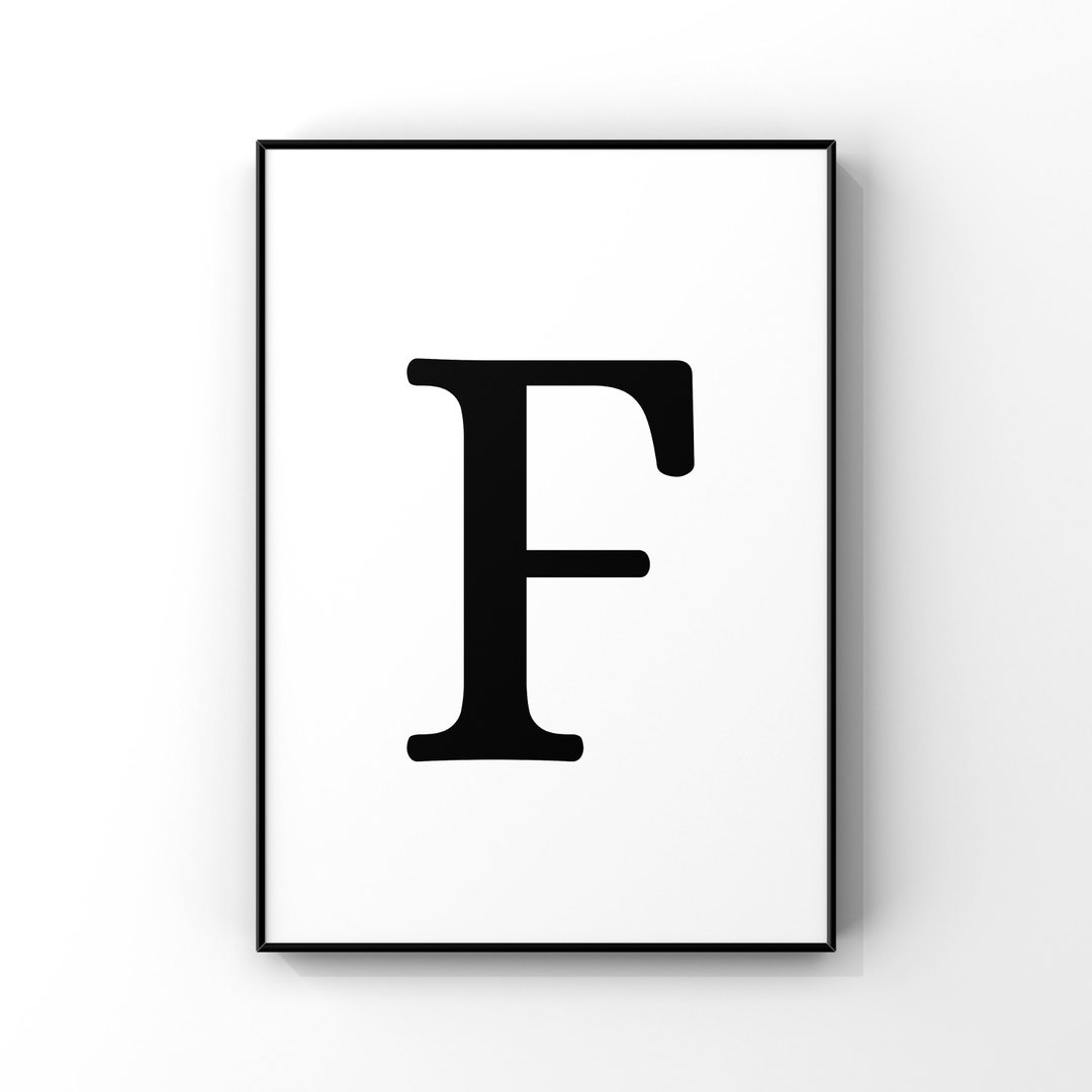 Monogram Letter F Digital Printable Instant Download - Etsy